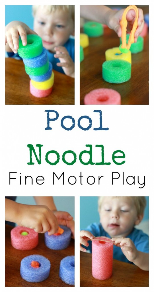 Pool Noodle Fine Motor Activities and Play